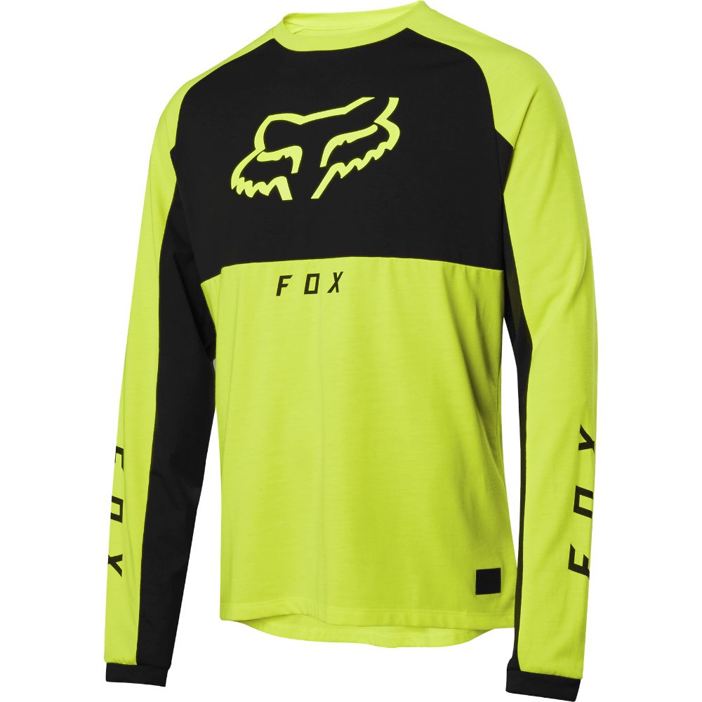 Dres Fox Ranger Drirelease Mid L/S Jersey Day Glo Yellow | Cyklomania.cz